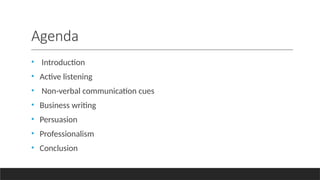 essential skills for business communication | PPT