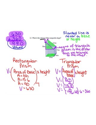 M7 study guide 4 b area volume surface area with answers | PDF