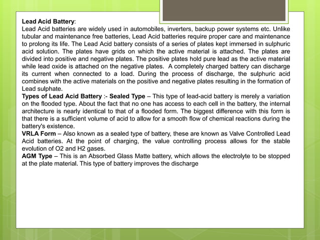 Study of Battery charging and discharging on different loads.pptx ...