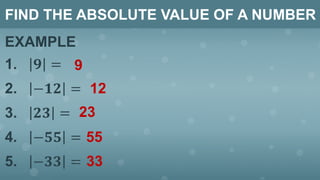 Absolute value of a number | PPTX