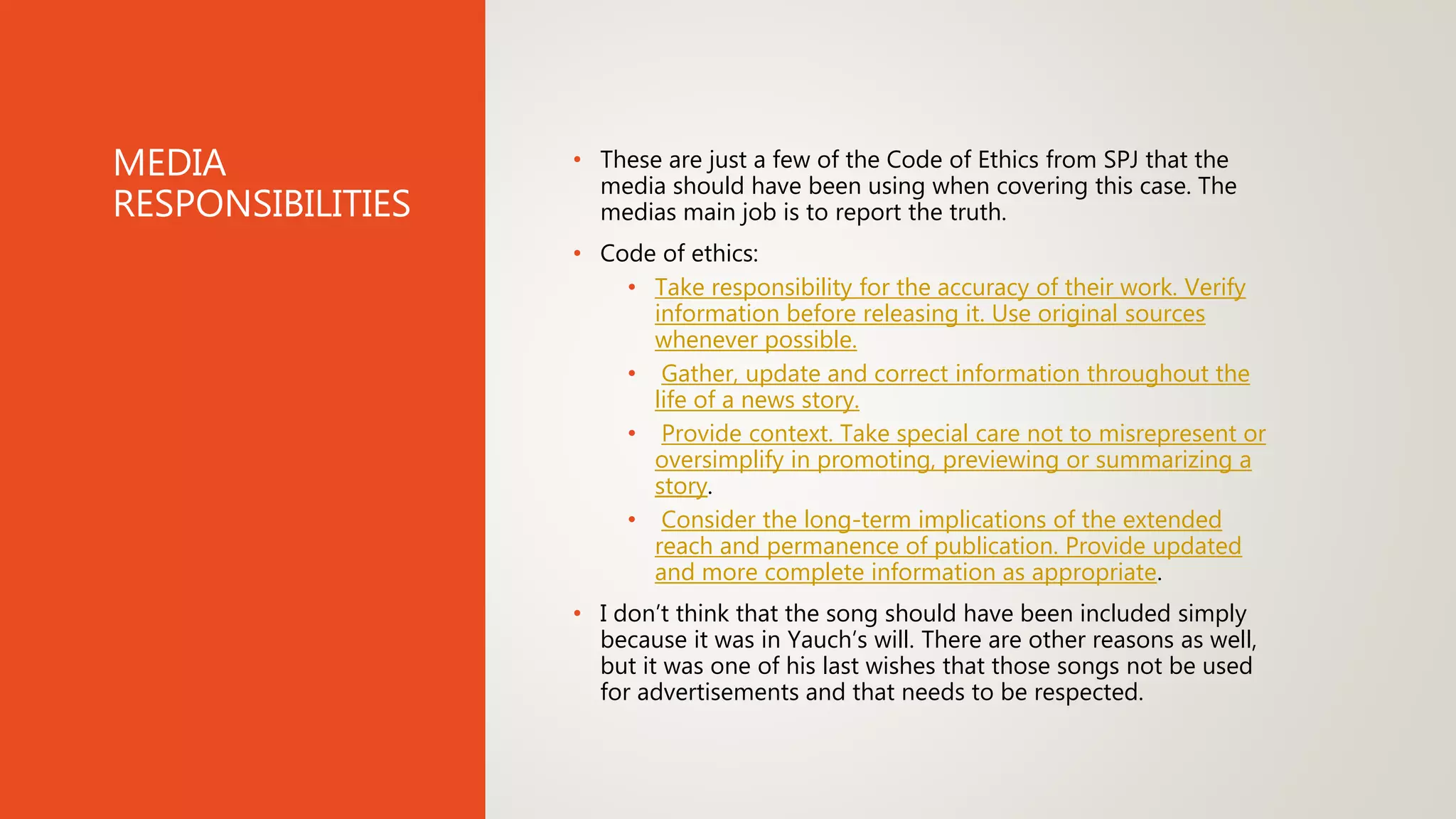 Case Study- Media Ethics | PPTX