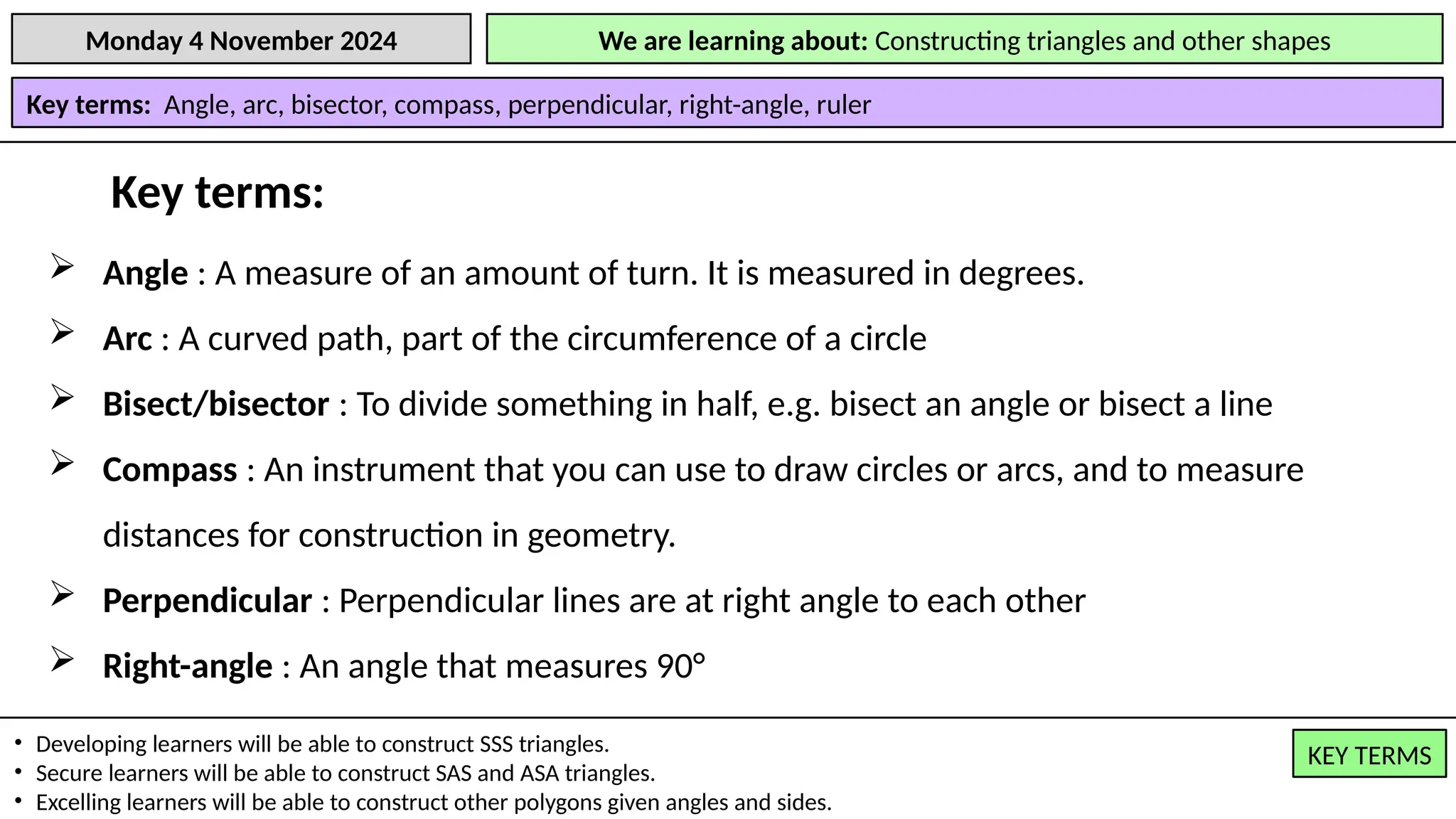 M8 - Contructing-triangles.pptx mathematics for grade 8 | PPTX