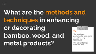 Importance and Methods of Enhancing/Decorating Finished Products | PDF