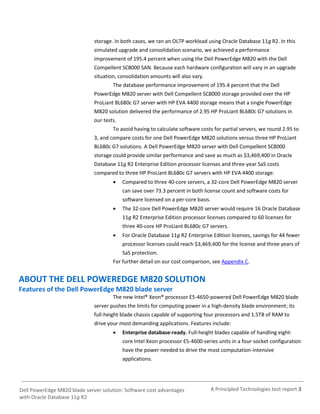 Dell PowerEdge M820 blade storage solution: Software cost advantages ...