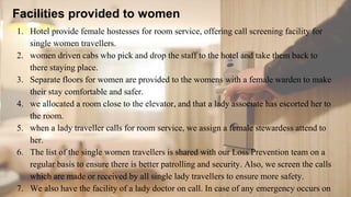 Safety and security for women in Hotels | PPTX