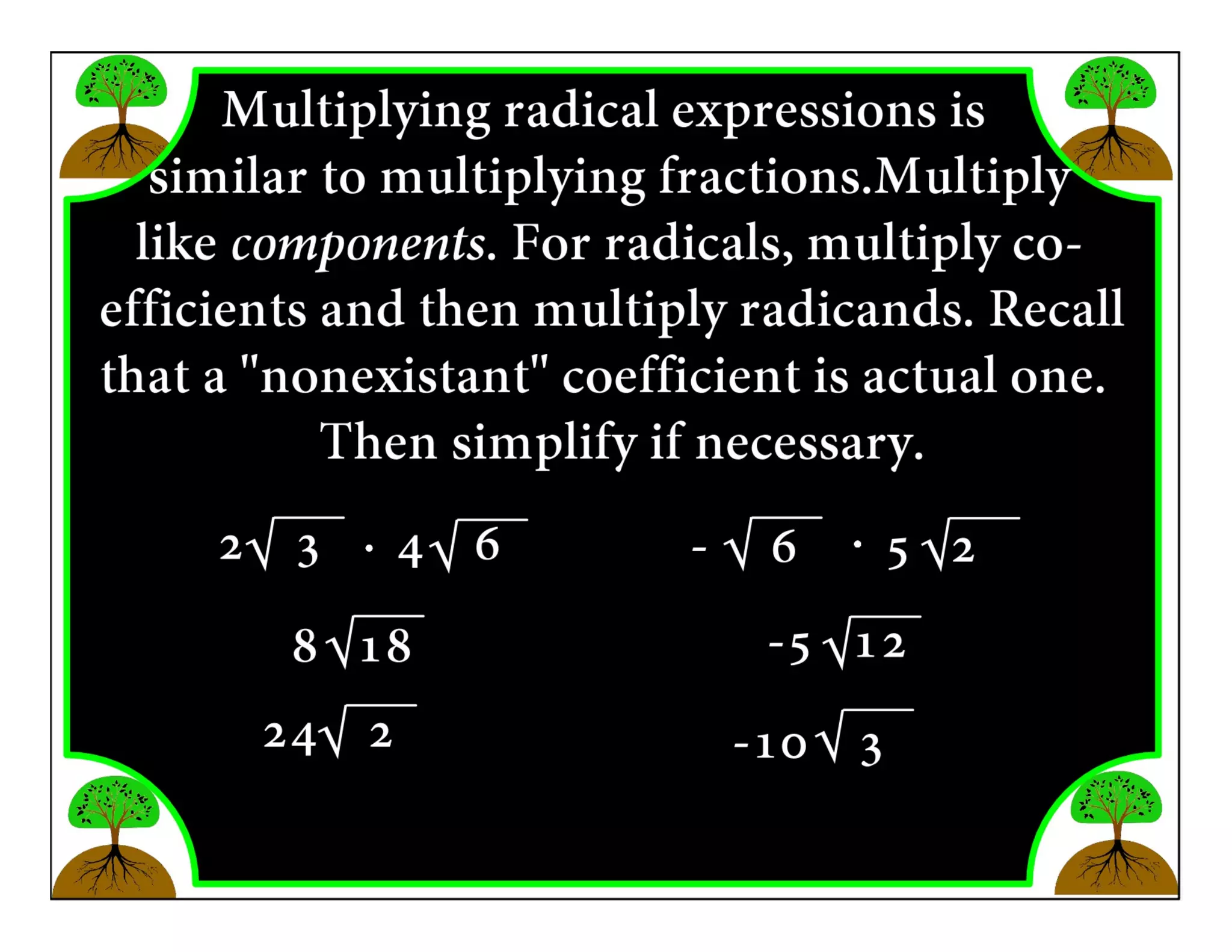 M8 acc lesson 1 3 multiply radical expressions | PPT