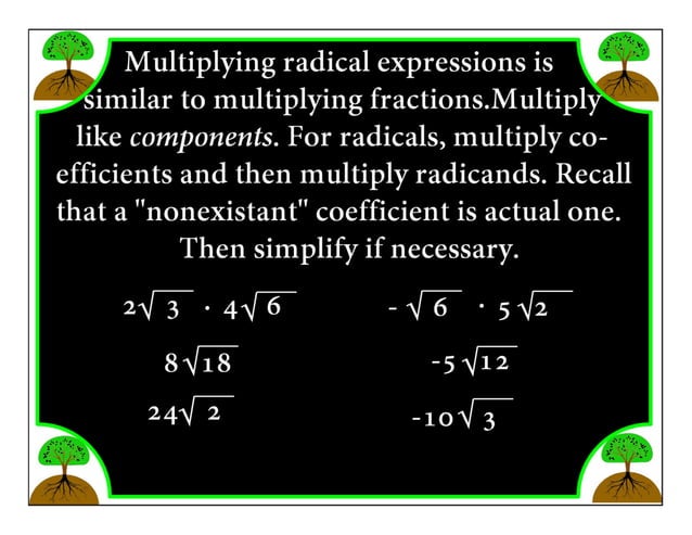 M8 acc lesson 1 3 multiply radical expressions | PDF