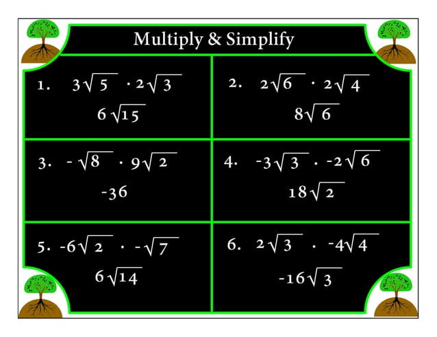M8 acc lesson 1 3 multiply radical expressions | PPT