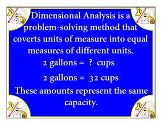 M8 acc lesson 1 9 dimensional analysis ss | PDF