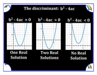 M8 acc lesson 3 9 solve by quadratic formula | PPT