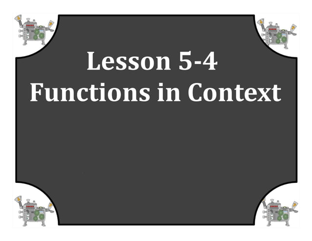 M8 acc lesson 5 4 functions in context | PDF