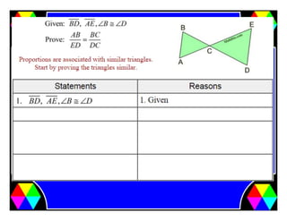 M8 acc lesson 8 6 similar triangles ss | PPT