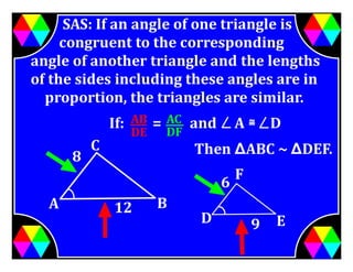 M8 acc lesson 8 6 similar triangles ss | PPT