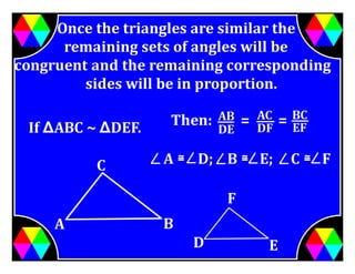 M8 acc lesson 8 6 similar triangles ss | PPT