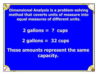 M8 adv lesson 1 4 dimensional analysis practice | PPT