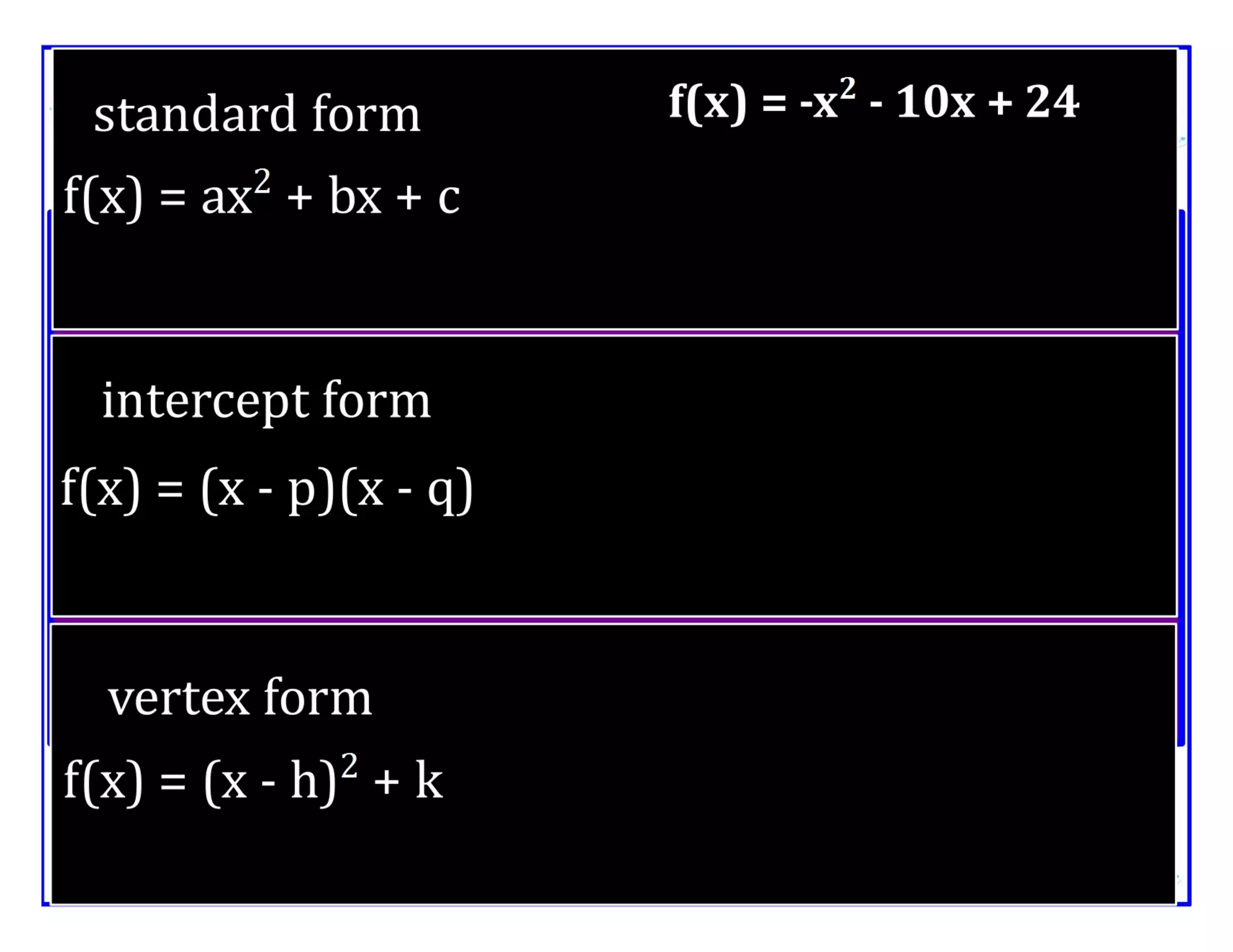 M8 adv lesson 3 11 quadratic forms of equations | PPT | Free Download