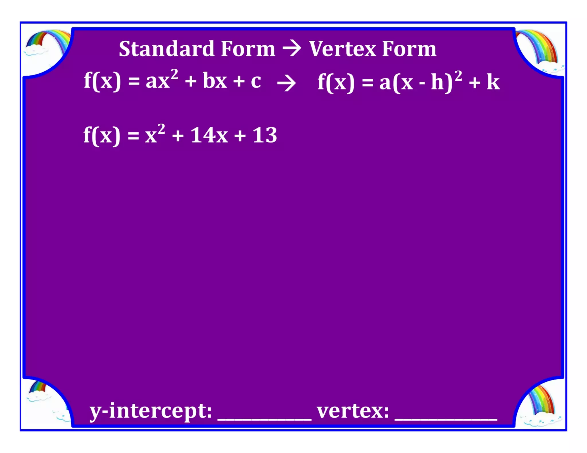 M8 adv lesson 3 11 quadratic forms of equations | PPT | Free Download