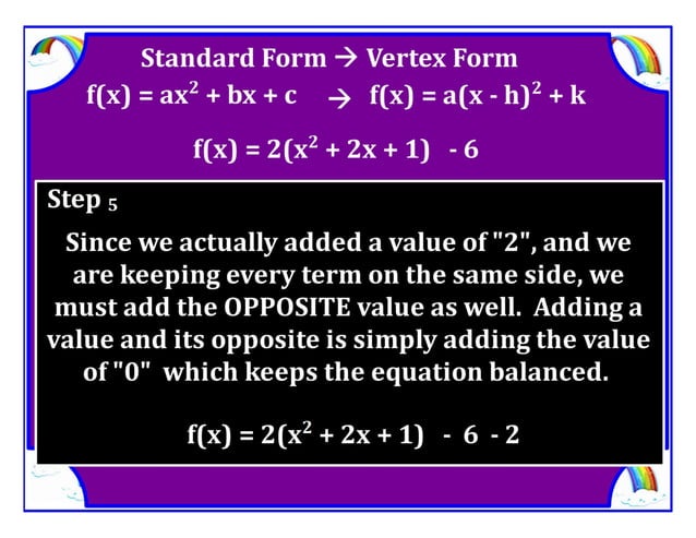 M8 adv lesson 3 11 quadratic forms of equations | PPT | Free Download