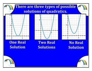 M8 adv lesson 3 6 quadratic functions and critical features | PPT