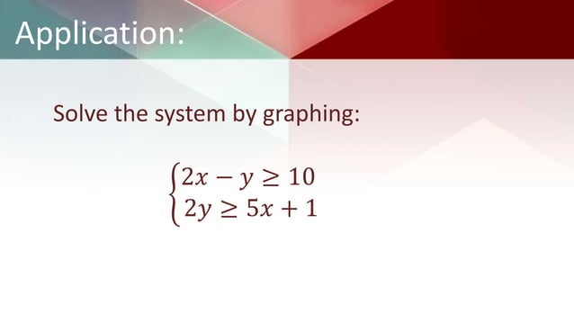 System of Linear inequalities in two variables | PPTX