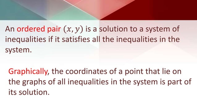 System of Linear inequalities in two variables | PPTX
