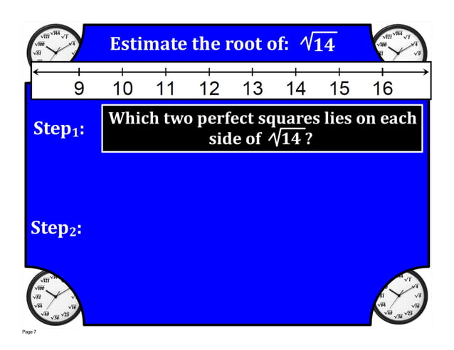 M8 lesson 1 7 estimate non perfect numbers | PPT
