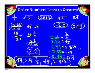M8 lesson 1 8 real numbers | PPT