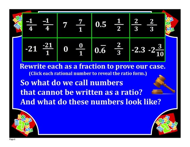 M8 lesson 1 8 real numbers | PPT