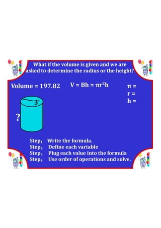 M8 lesson 2 13 volume of cylinder pdf | PDF