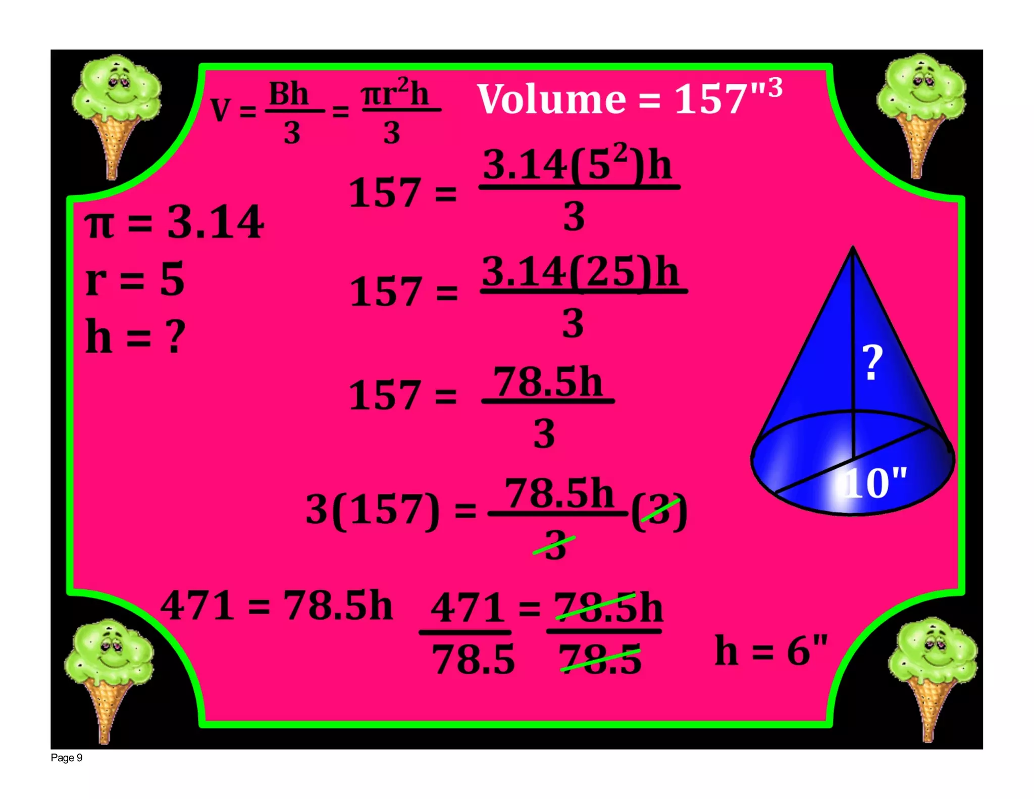M8 lesson 2 2 volume of cones | PDF
