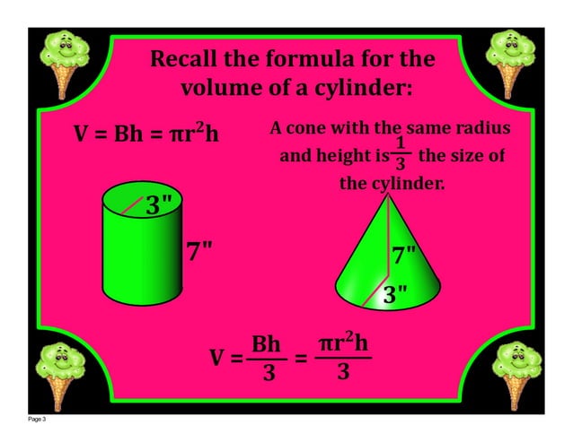 M8 lesson 2 2 volume of cones | PPT