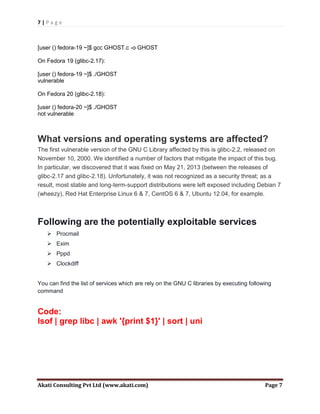 Ghost Vulnerability CVE-2015-0235 | PDF