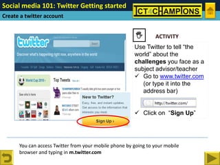 Twitter for educational purposes -A tutorial | PPTX