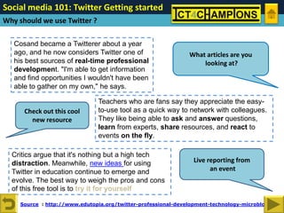 Twitter for educational purposes -A tutorial | PPTX