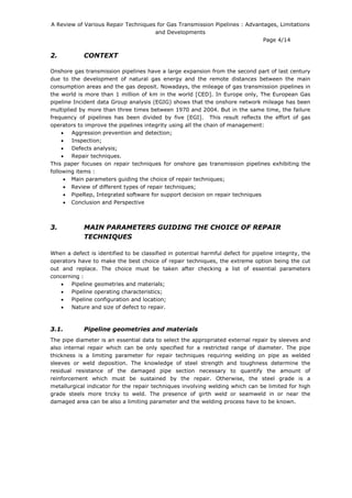 Pipeline repair techniques | PDF