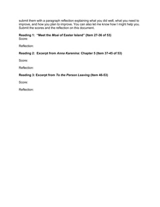 M9L2 EOC Practice Student Handout | PDF