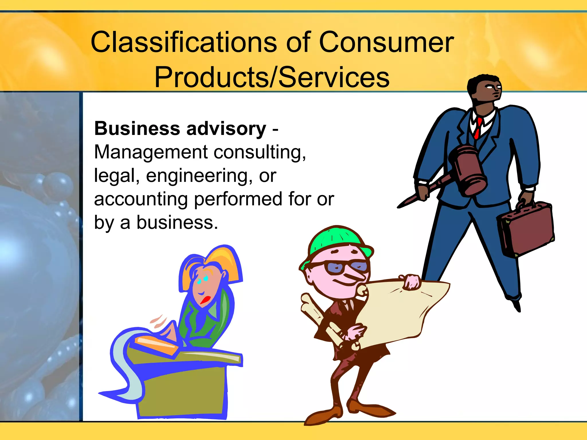 M9 L3 Classification of Products Services | PPT