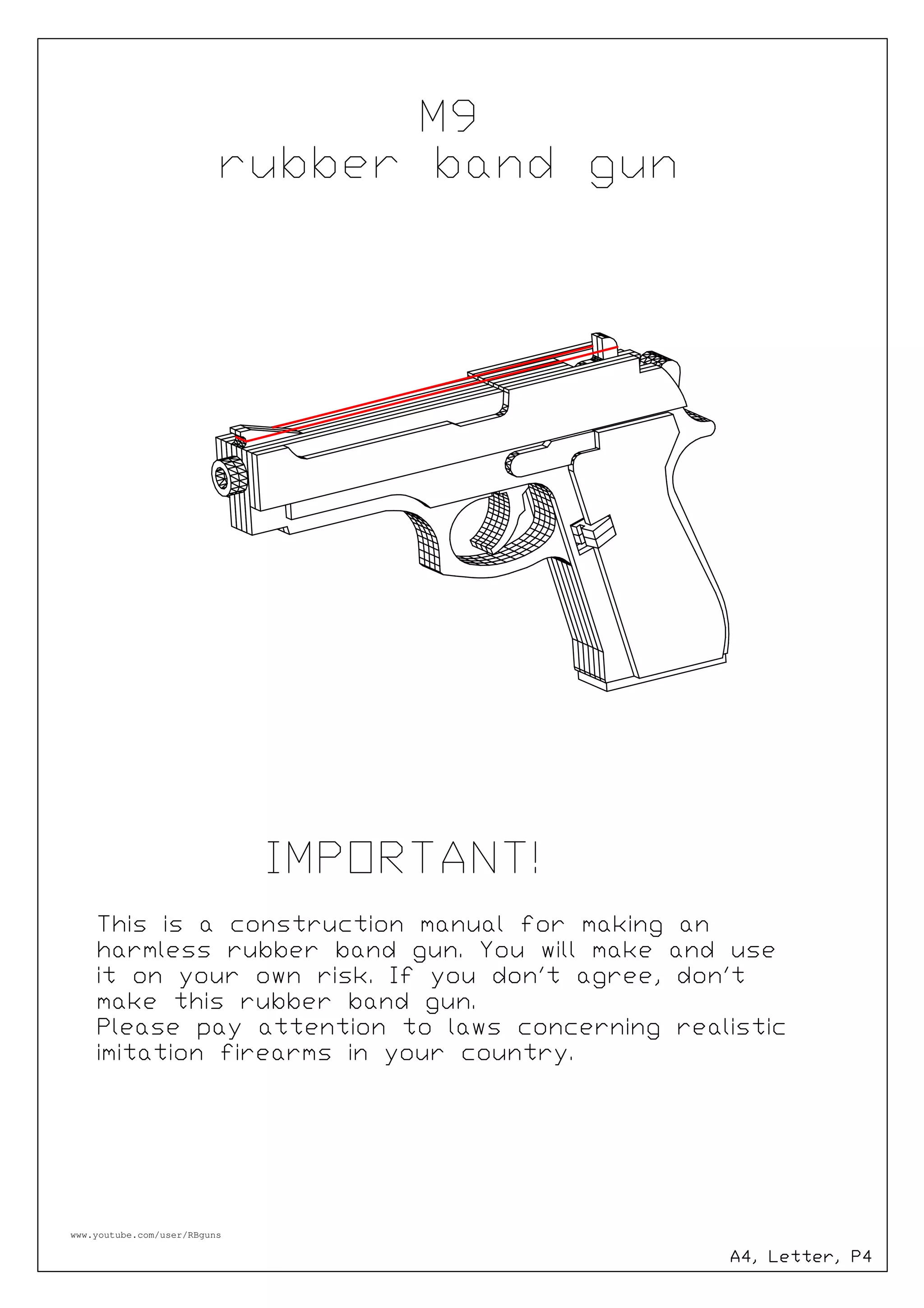 M9 rubber band gun | PDF
