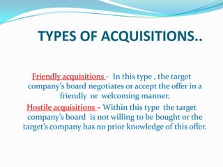 Mergers and acquisitions | PPTX