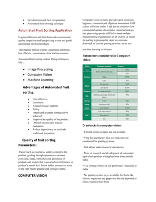 Machine learning application-automated fruit sorting technique | PDF