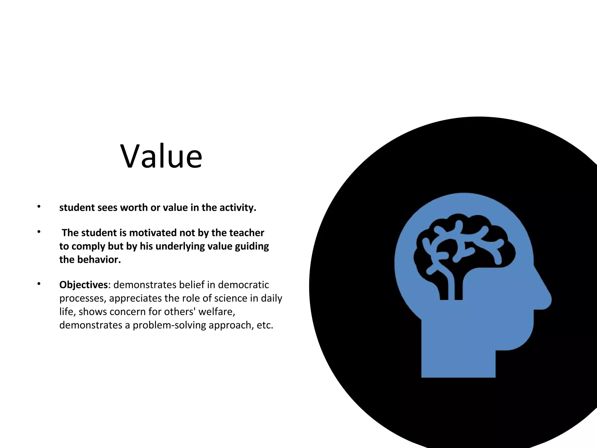 Affective Domain in taxonomy of educational objectives | PPT