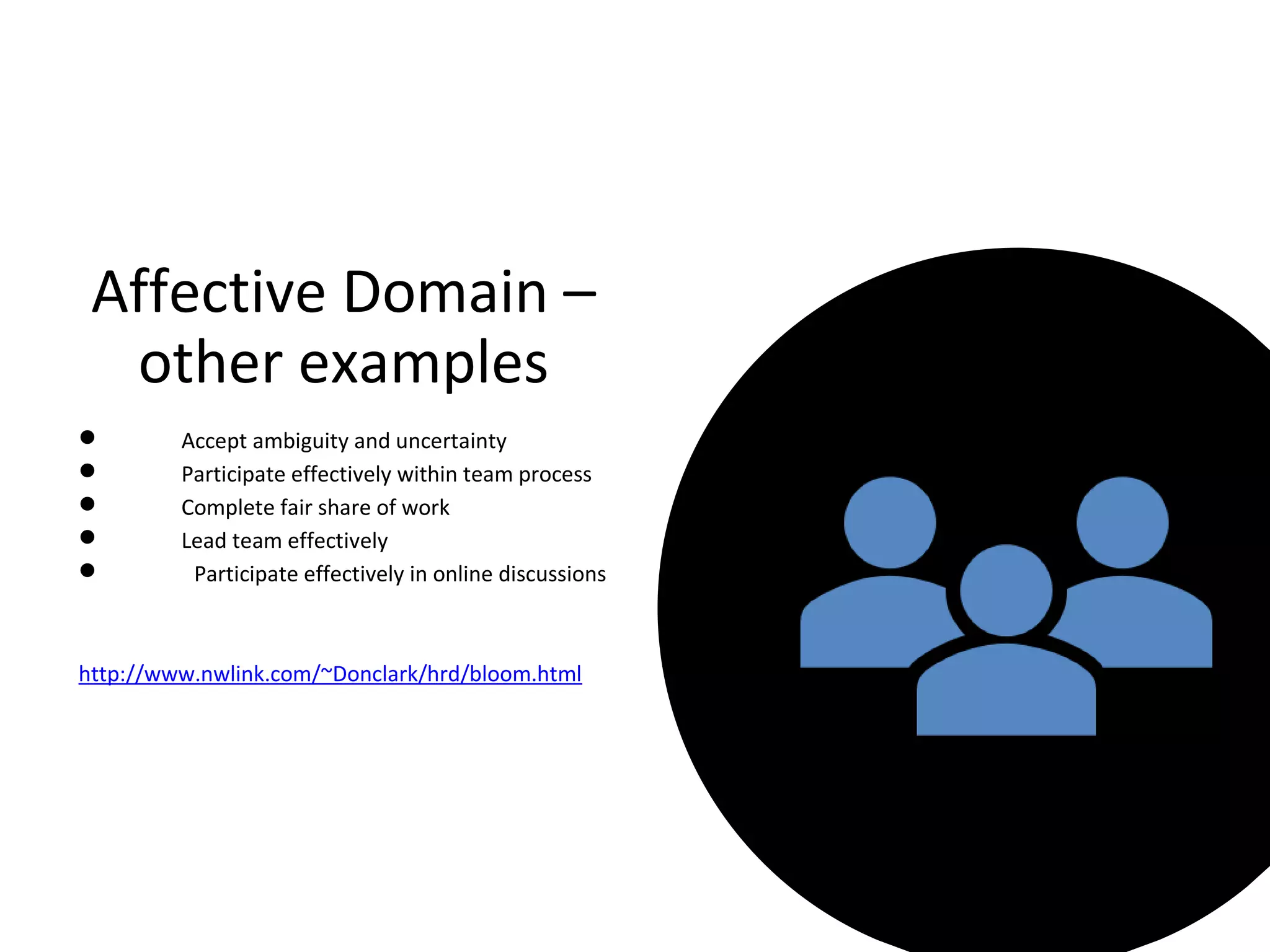 Affective Domain in taxonomy of educational objectives | PPT