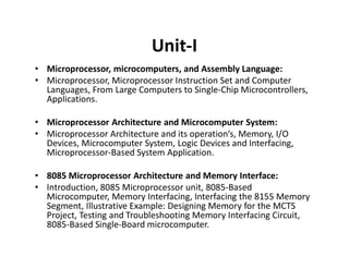 microprocessor MICROPROCESSOR 8085 MICROPROCESSOR 8085 | PPT