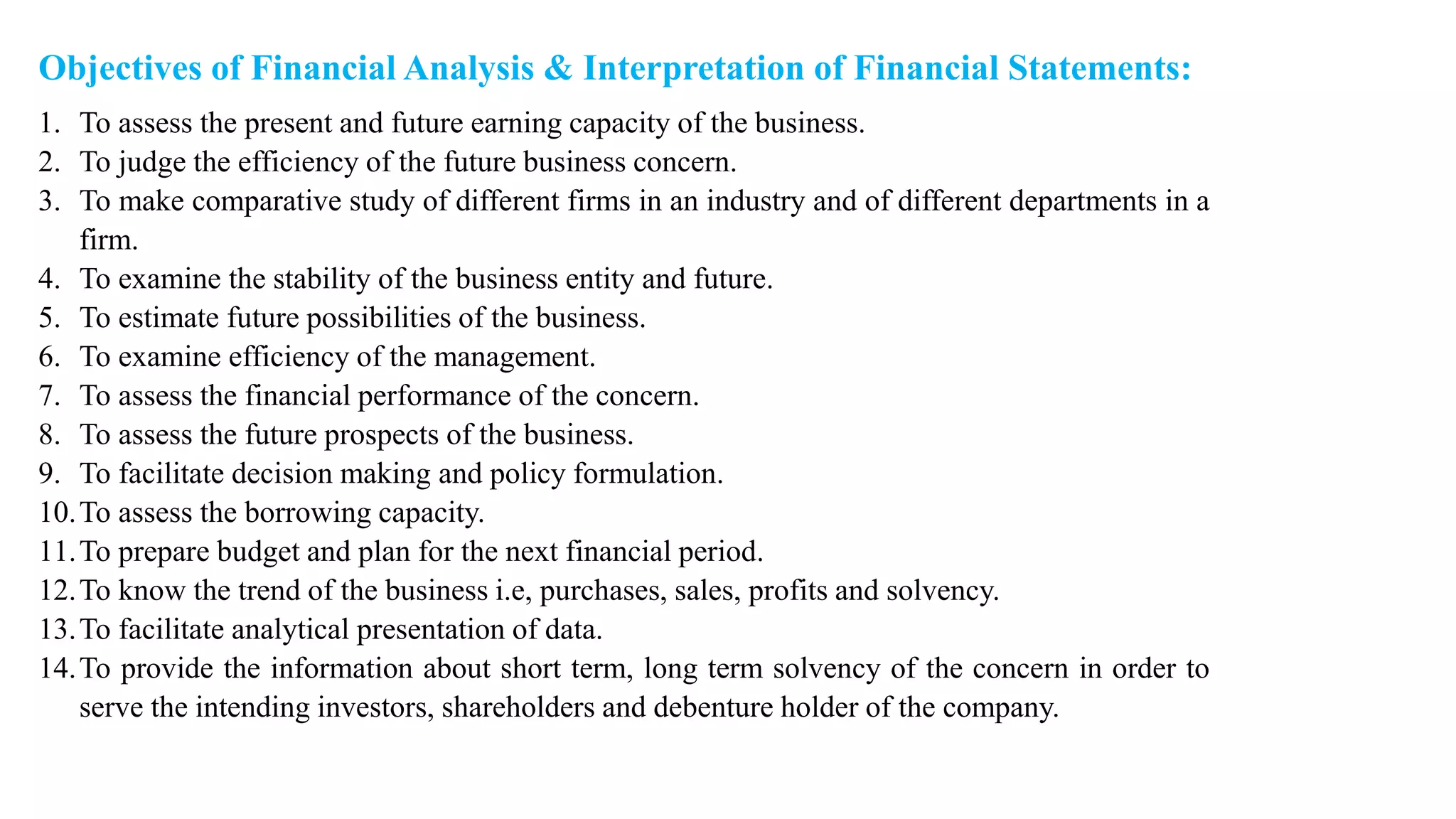 Management Accounting - FS Analysis & Interpretation | PPTX