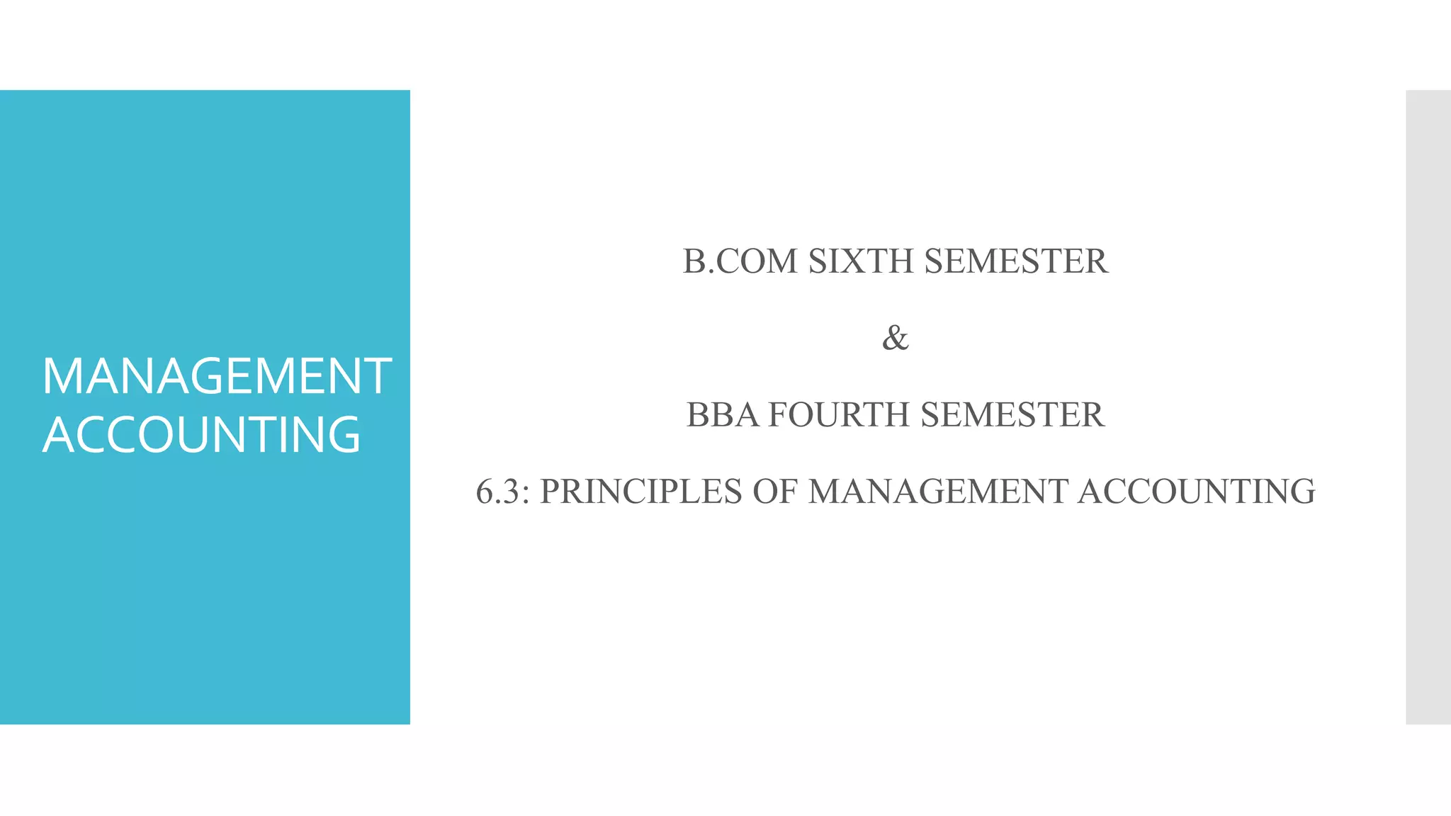 Management Accounting - FS Analysis & Interpretation | PPTX