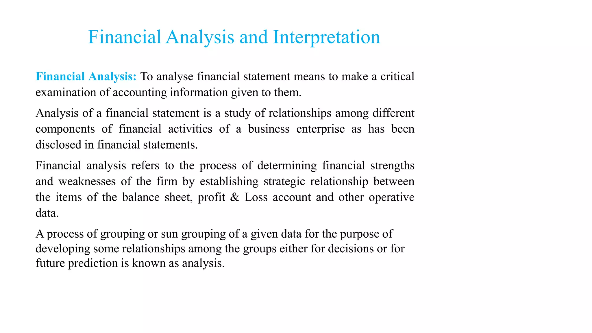 Management Accounting - FS Analysis & Interpretation | PPTX