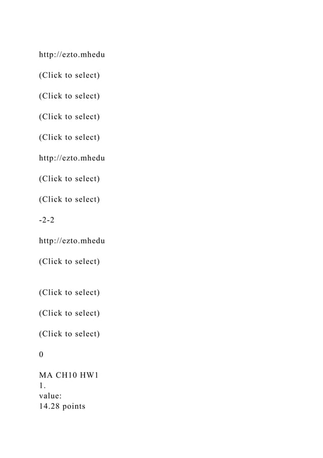 MA - CH10 HW2 1.value12.50 pointsDue to evaporation d.docx