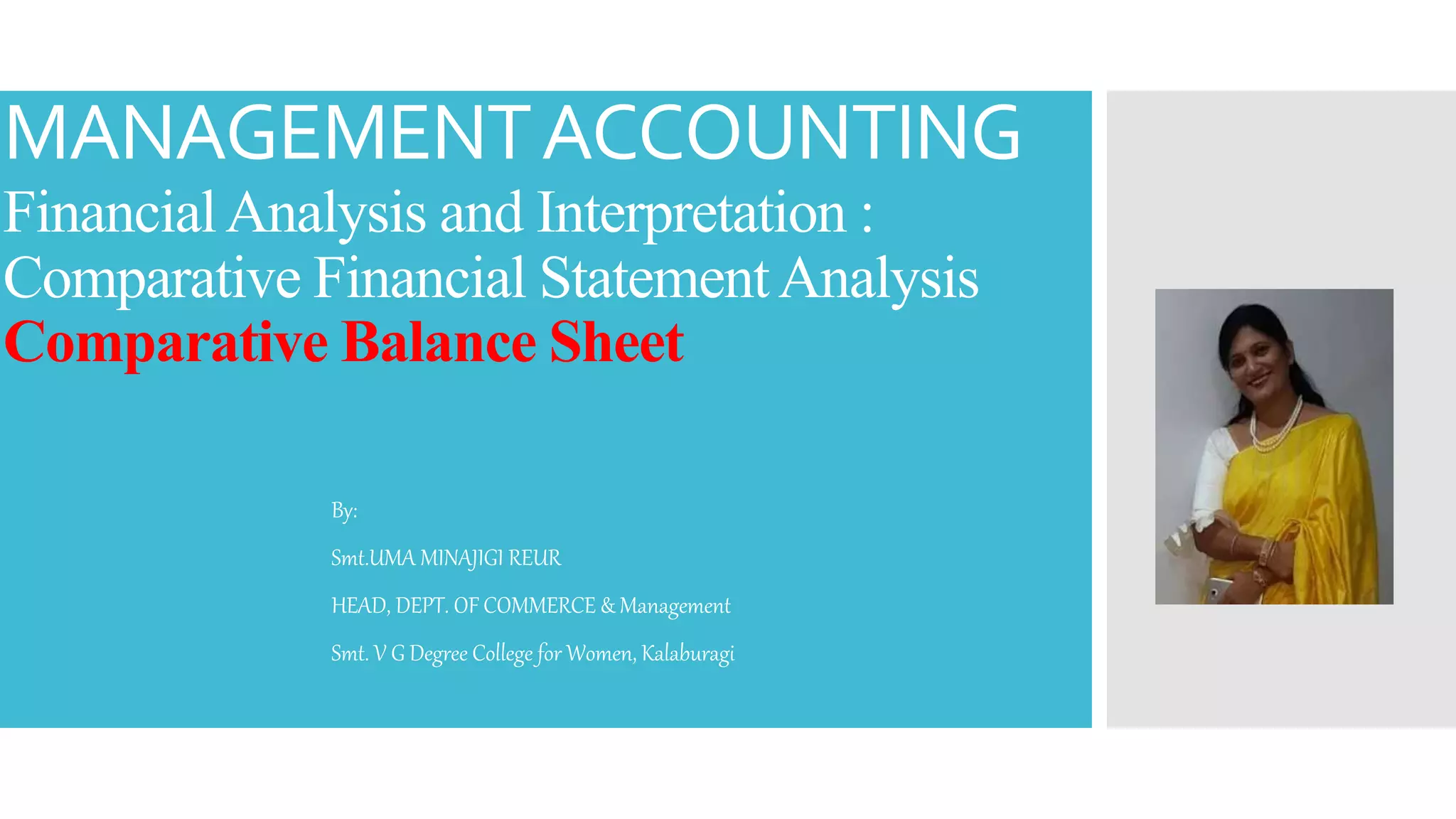 Management Accounting - Comparative Balance Sheet | PPTX