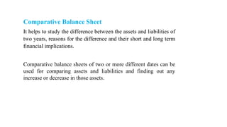 Management Accounting - Comparative Balance Sheet | PPTX