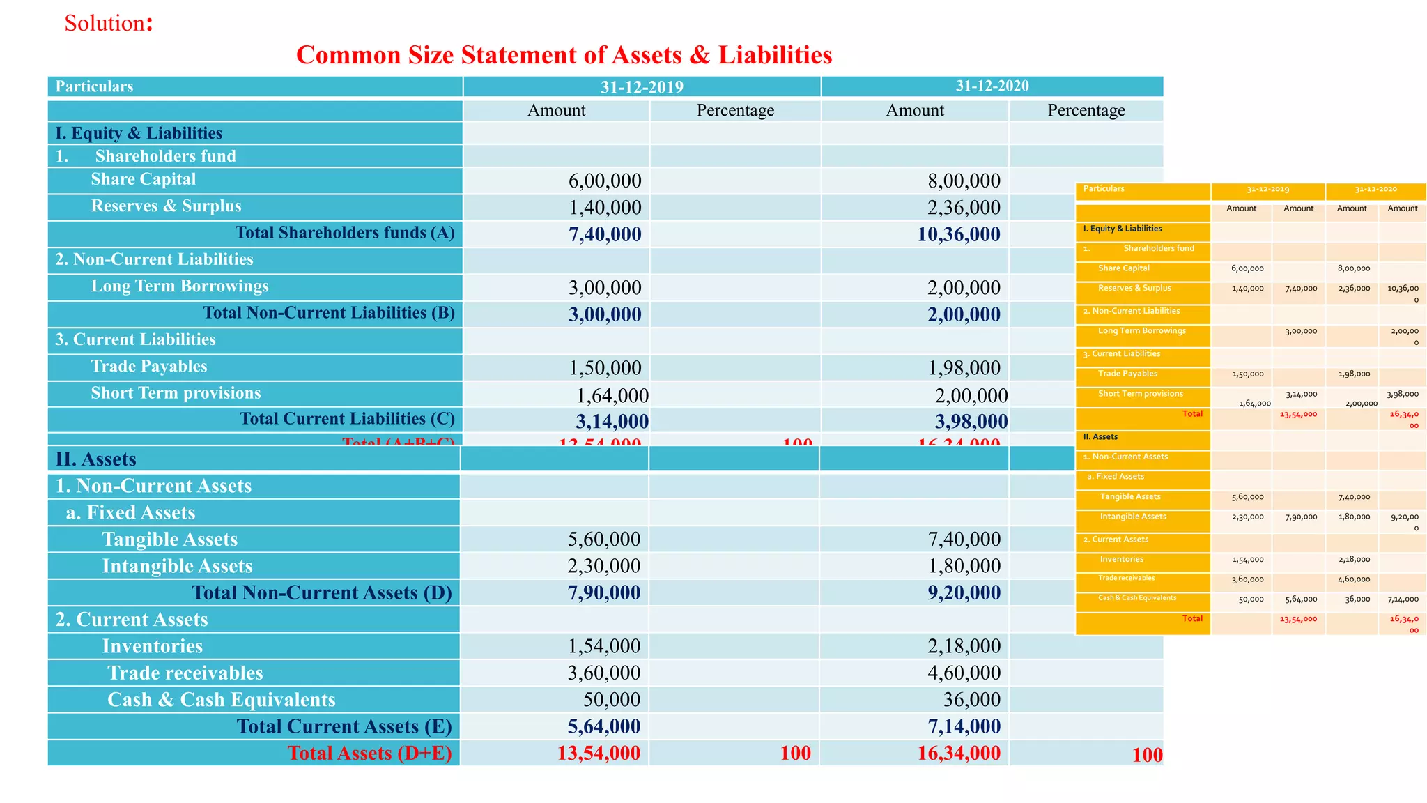 Common Size Statement of Assets & Liabilities | PPTX